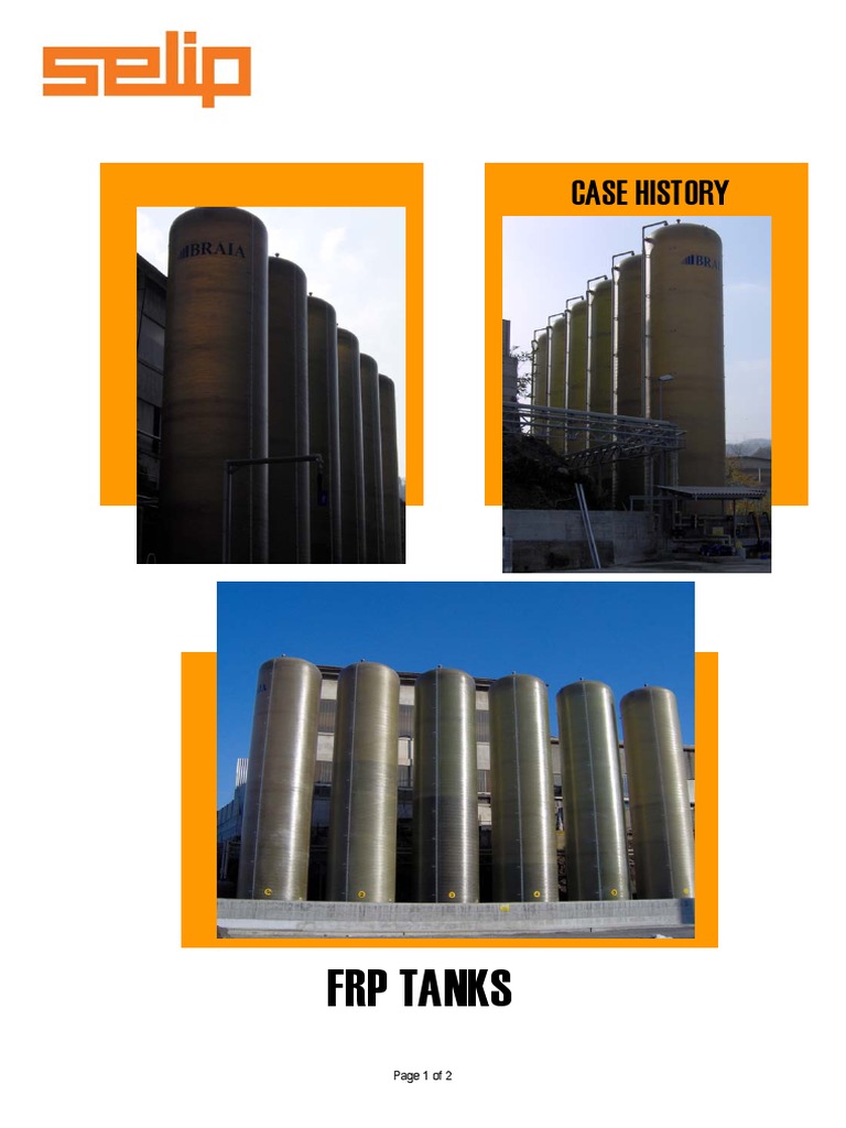 FRP Tanks: Case History | PDF | Home & Garden | Technology & Engineering