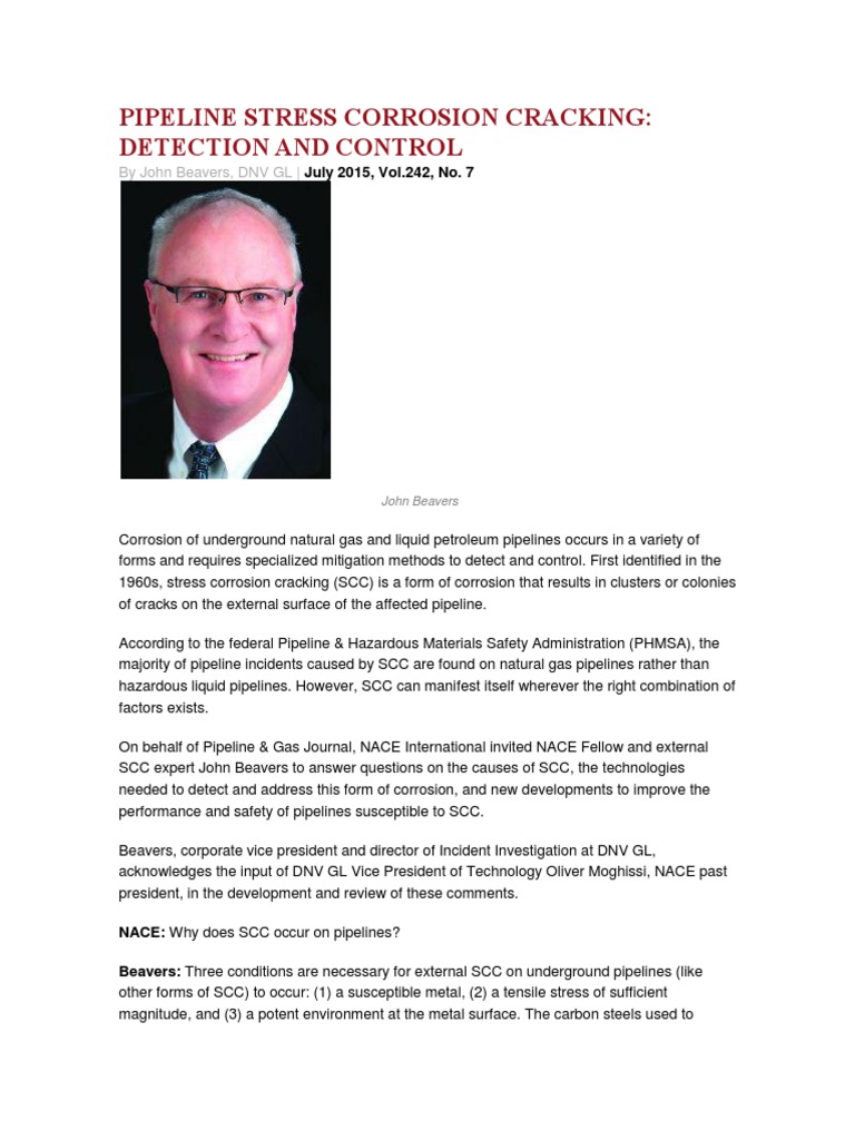 Pipeline SCC Detection & Control | PDF | Pipeline Transport | Corrosion