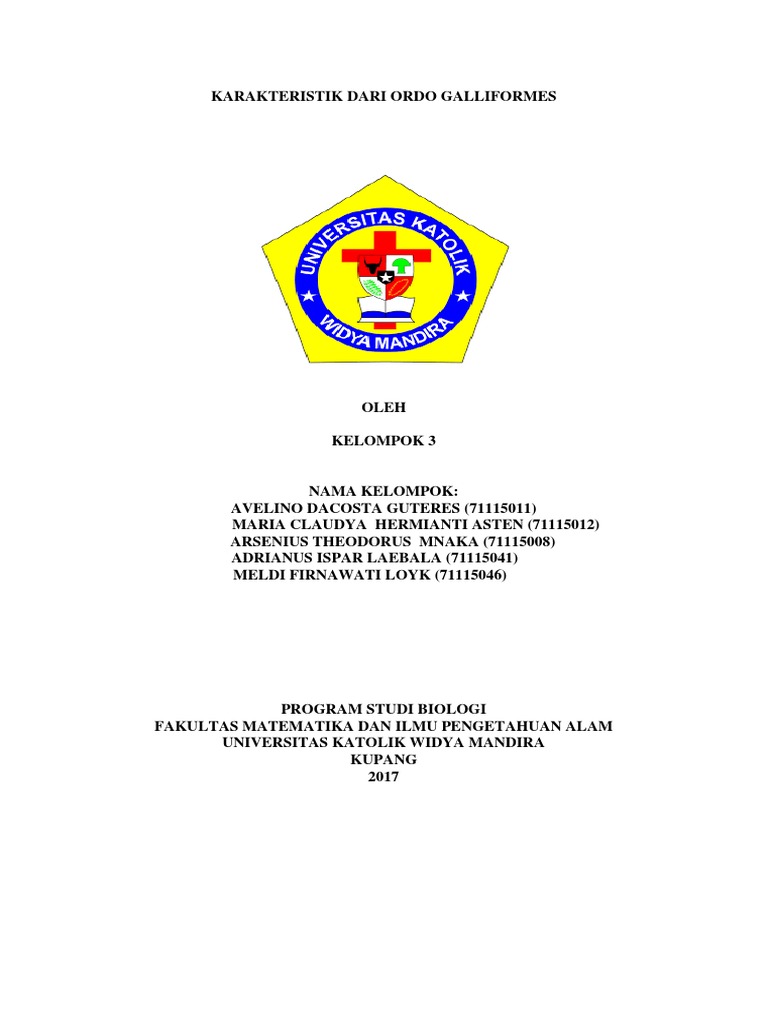 Karakteristik Ordo Galliformes Aves | PDF
