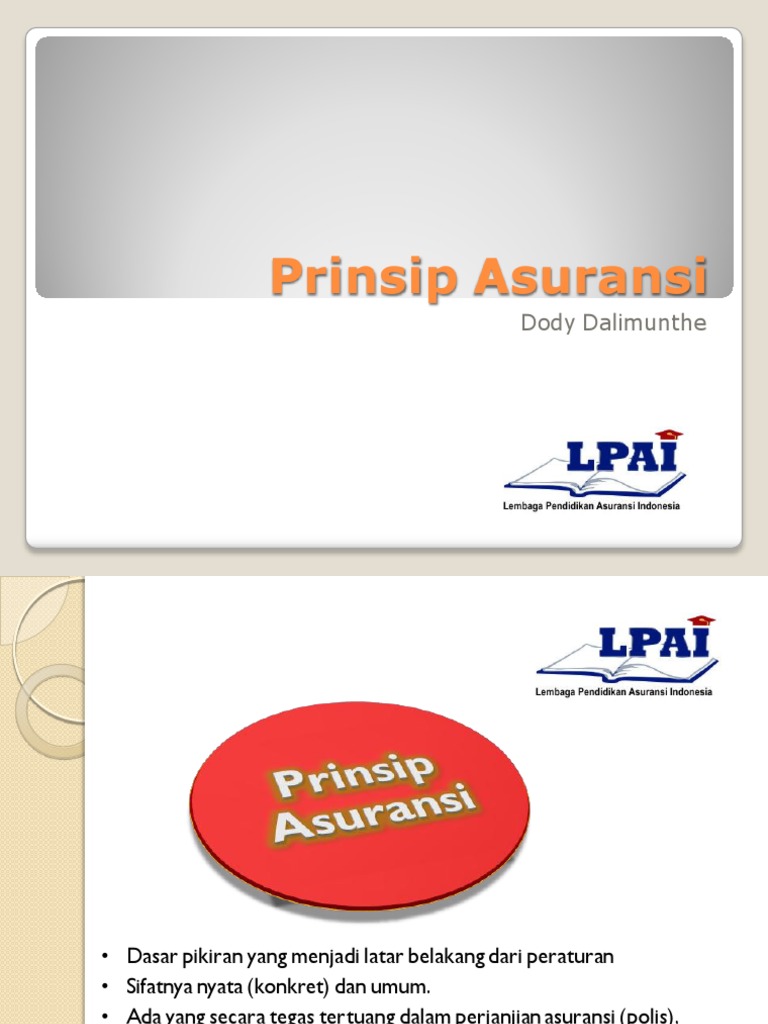 Prinsip Asuransi | PDF