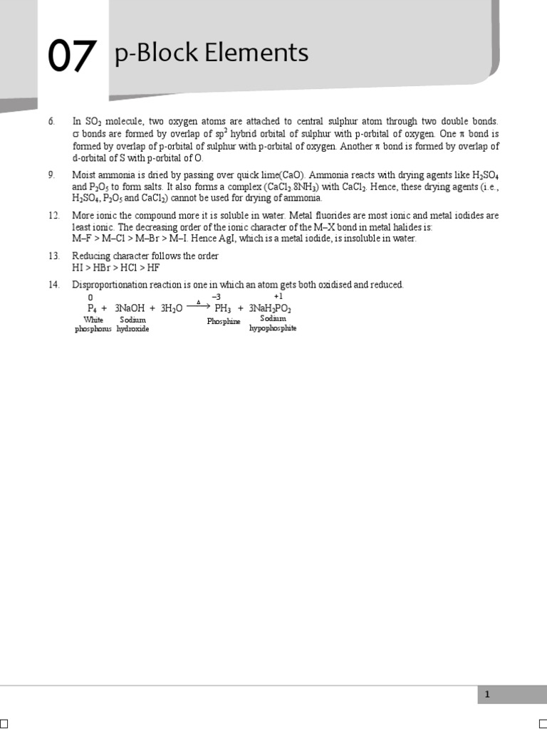 07 P Block Elements | PDF