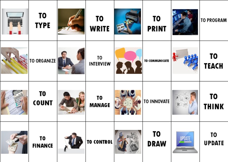 Verbs in An Office | PDF | Business