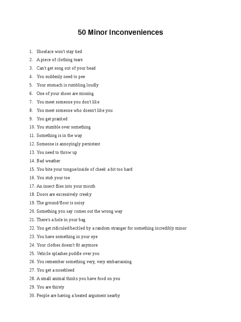 Everyday Annoyances: A Catalog of Minor Inconveniences That Can Ruin ...