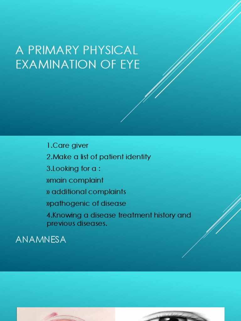 A Primary Physical Examination of Eye | PDF | Eye | Glasses