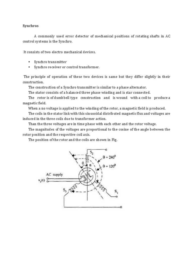 Synchro | PDF | Transformer | Inductor