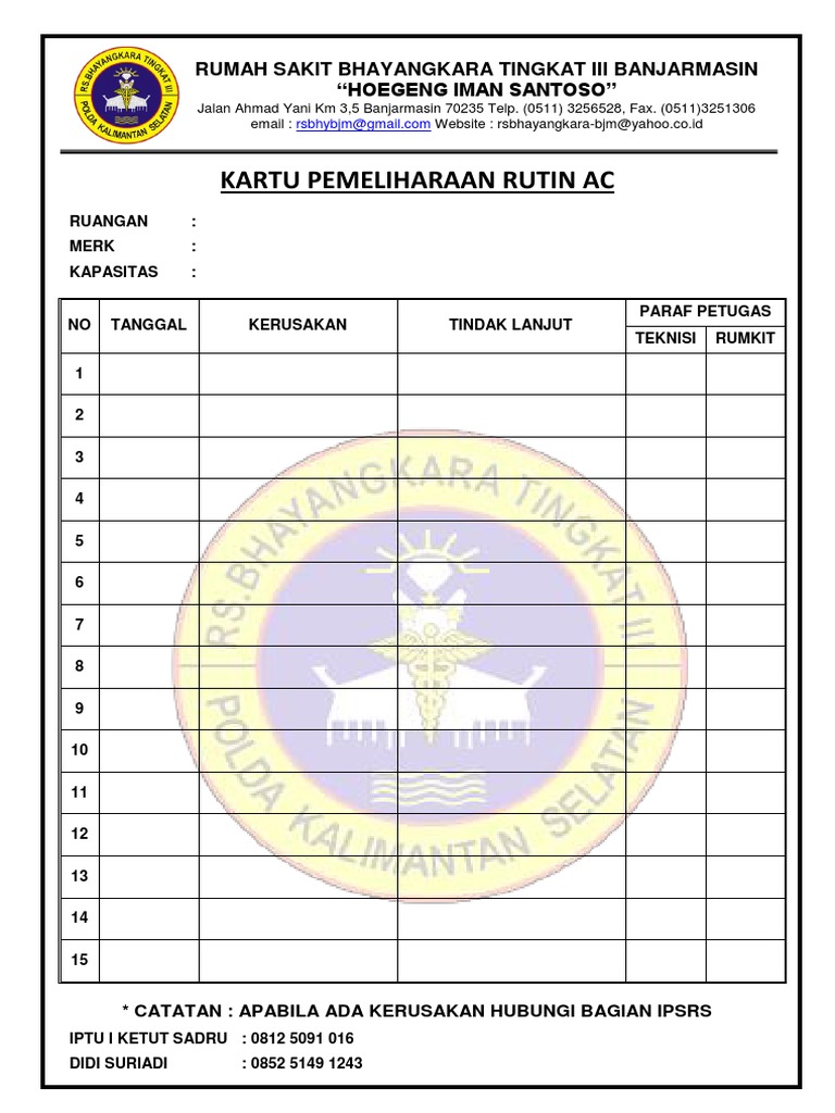 Kartu Service Ac | PDF