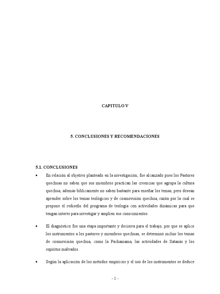 Conclusiones y Recom 3 | PDF | Plan de estudios | Epistemología