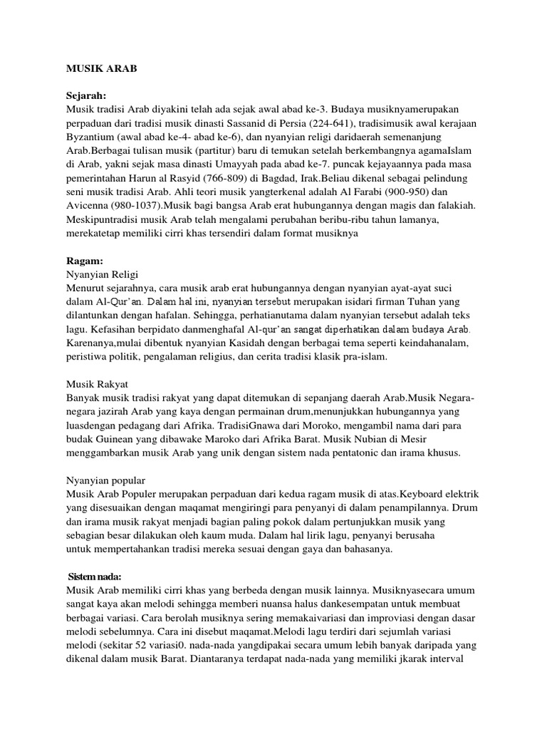 Musik Arab | PDF | Ilmu Sosial | Seni