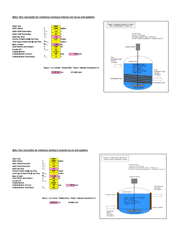 Batch Time Calculation for Cooling/Heating | PDF