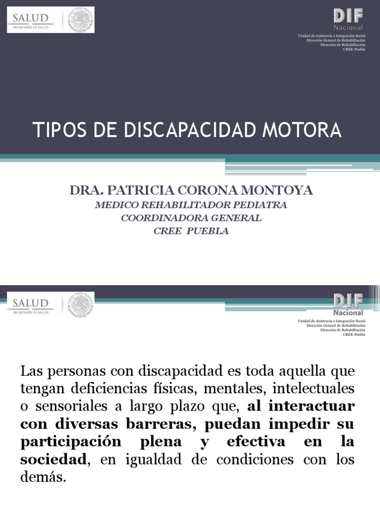Tipos de Discapacidad Motora | PDF | Invalidez | Músculo