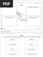 Cut and Paste Animals Where Do They Live Worksheet | PDF
