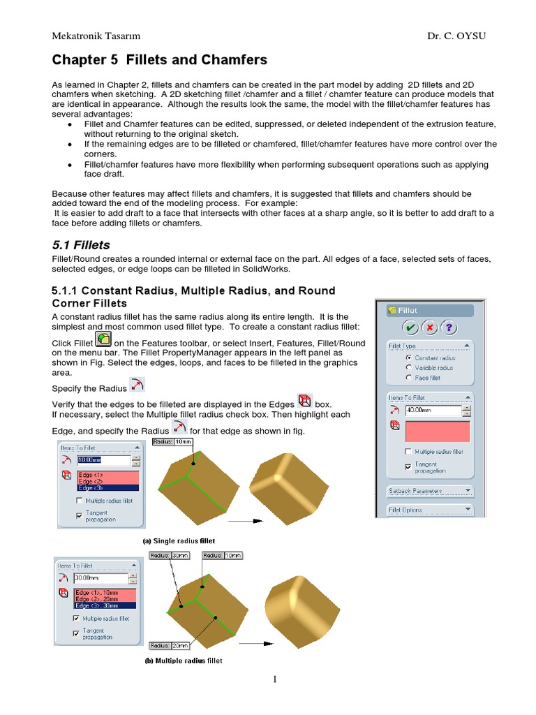 Chapter 5 Fillets and Chamfers | PDF | Vertex (Geometry) | Plane (Geometry)