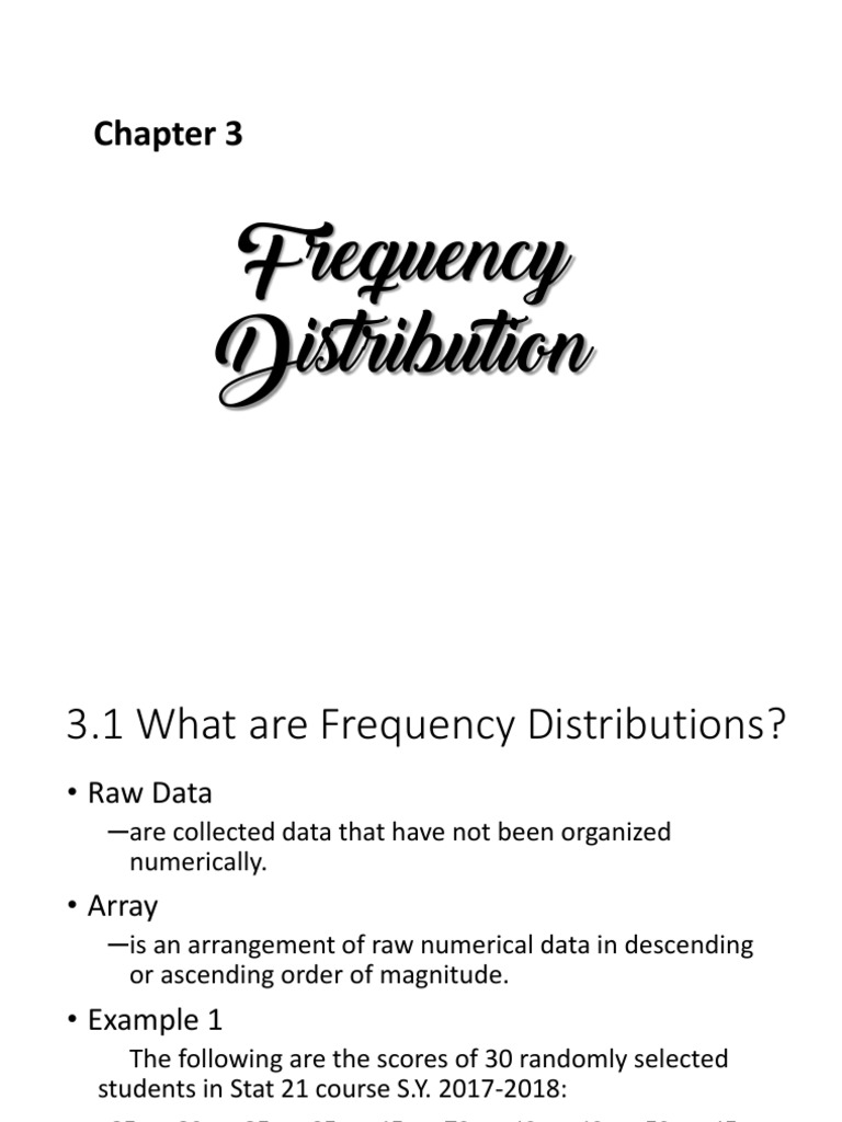 Chapter3 Frequency Distribution | PDF | Histogram | Teaching Mathematics