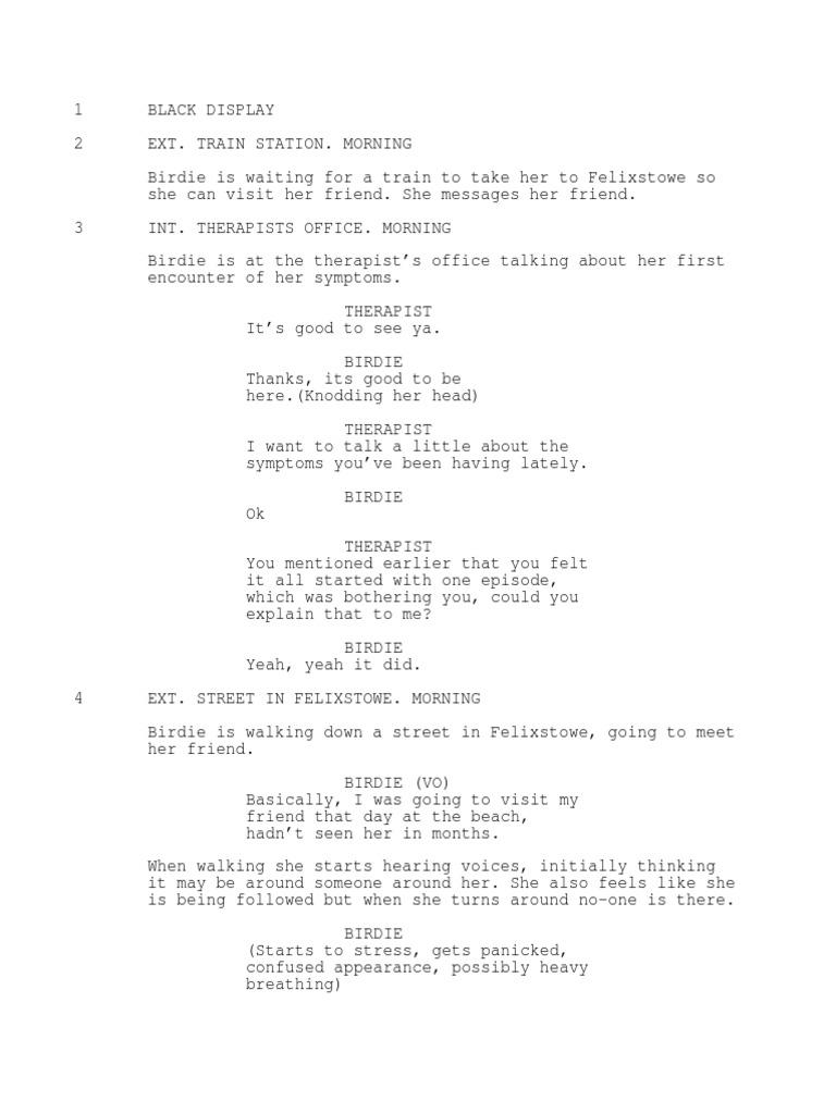 Script Short Film A2 | PDF | Leisure