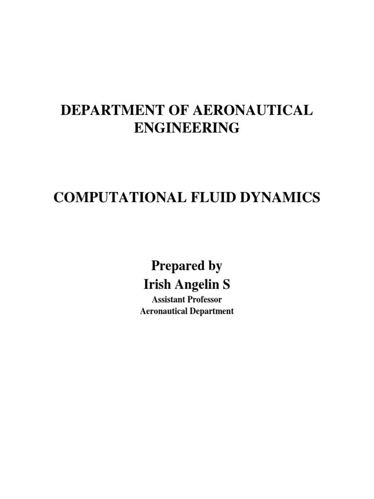 Department of Aeronautical Engineering: Prepared by Irish Angelin S ...