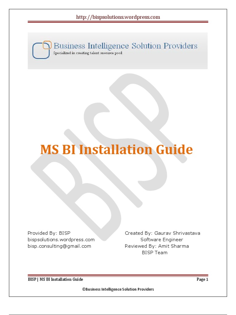 MSBI Installation Guide | PDF | Microsoft Sql Server | Databases MSBI Installation Guide | PDF | Microsoft Sql Server | Databases