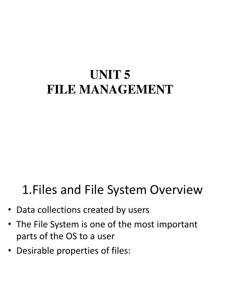 Unit 5 2nd Half | PDF | File System | Computer File