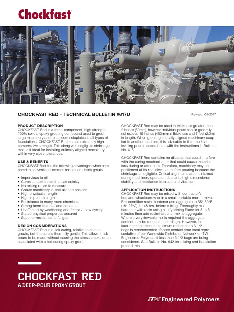 Datasheet Chockfast Red | PDF | Epoxy | Strength Of Materials