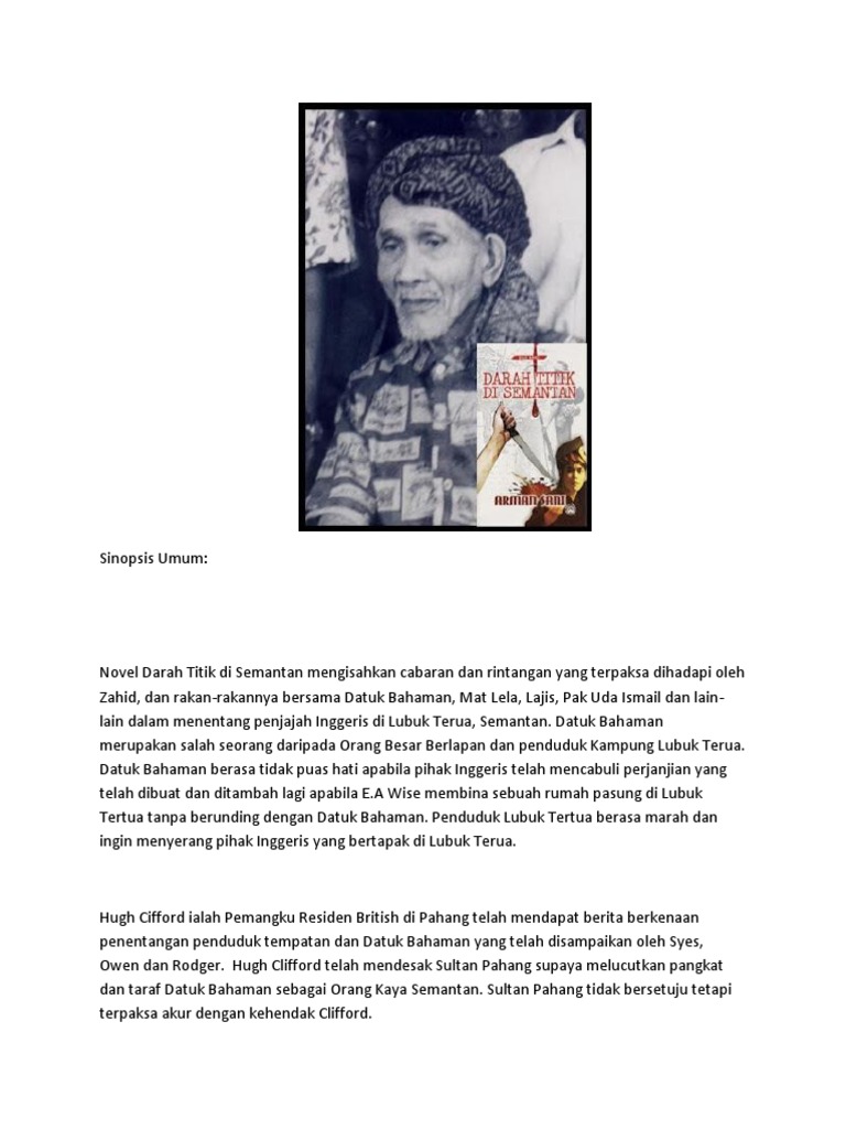 Sinopsis Umum Novel Tok Bahaman | PDF