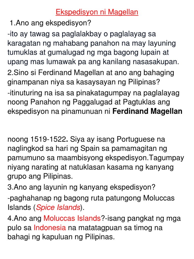 Ekspedisyon Ni Magellan | PDF