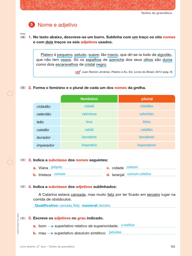 Lab6 Teste Gramatica 05 Sol Pdf Regras Ciência Cognitiva