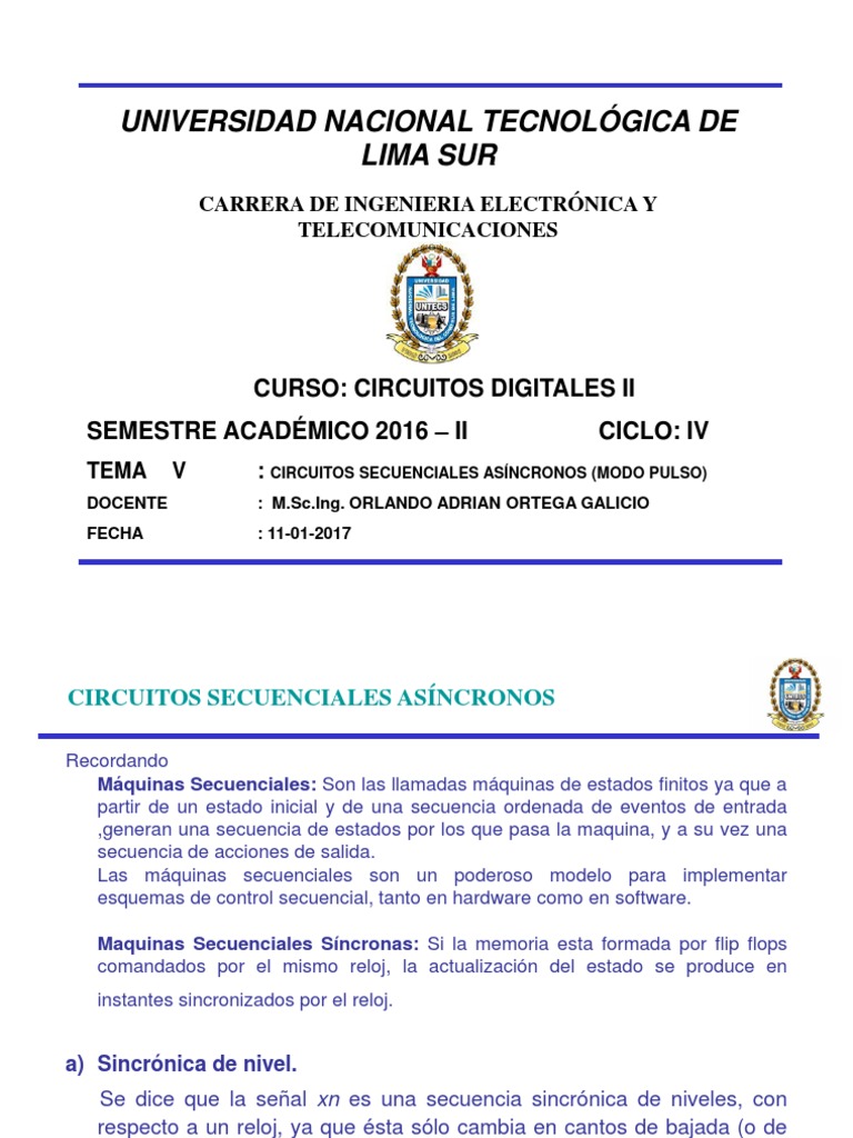 Tema V Circuitos Secuenciales Asíncronos | PDF | Ingeniería Electrónica | Ingeniería Informática