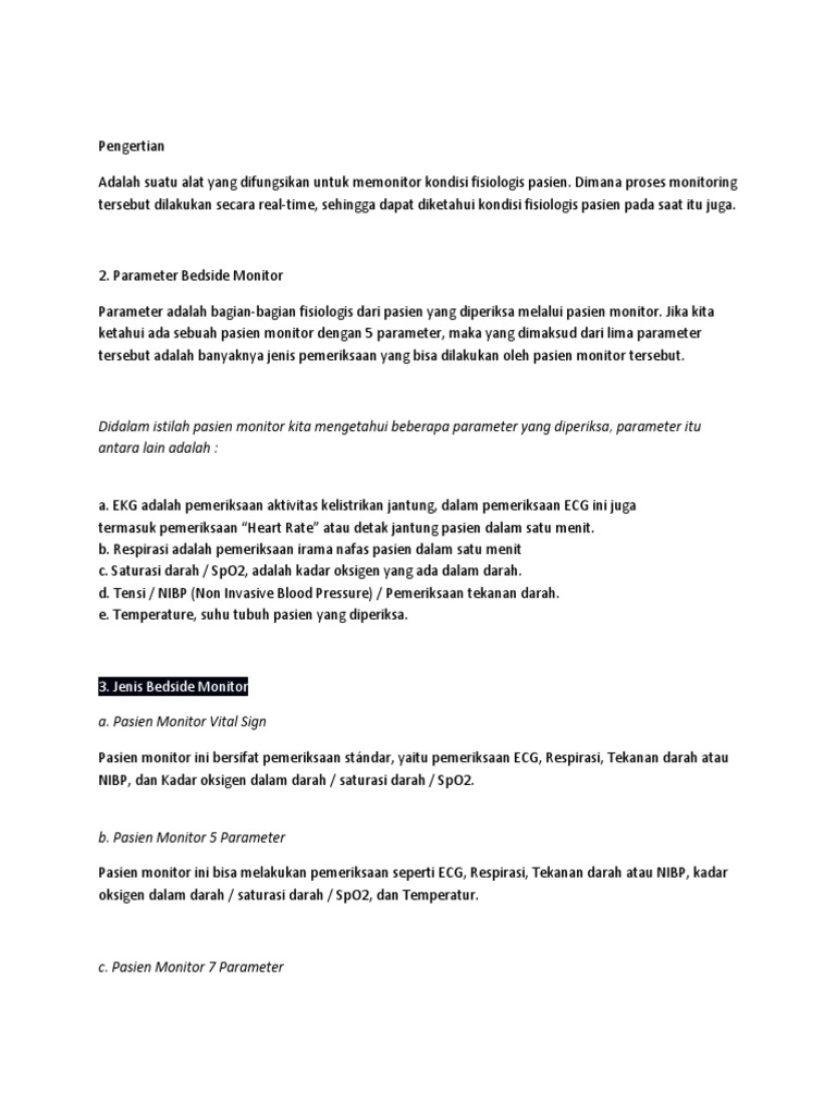 Sop Monitor Hcu | PDF