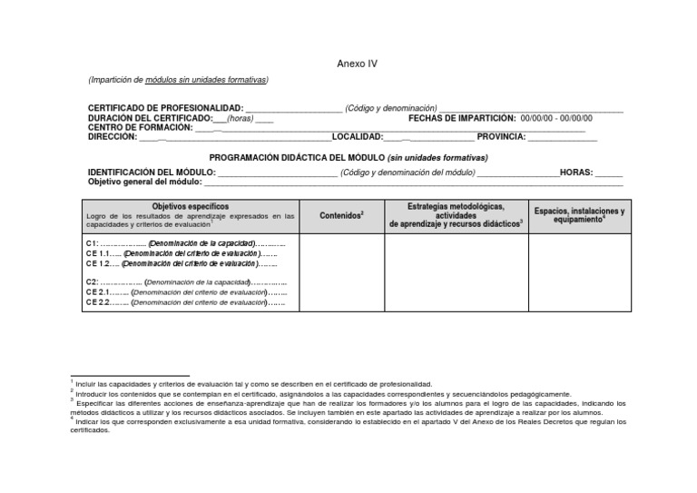 Modelo de Programacion Didactica Sin Unidad Formativa | PDF | Evaluación | Aprendizaje