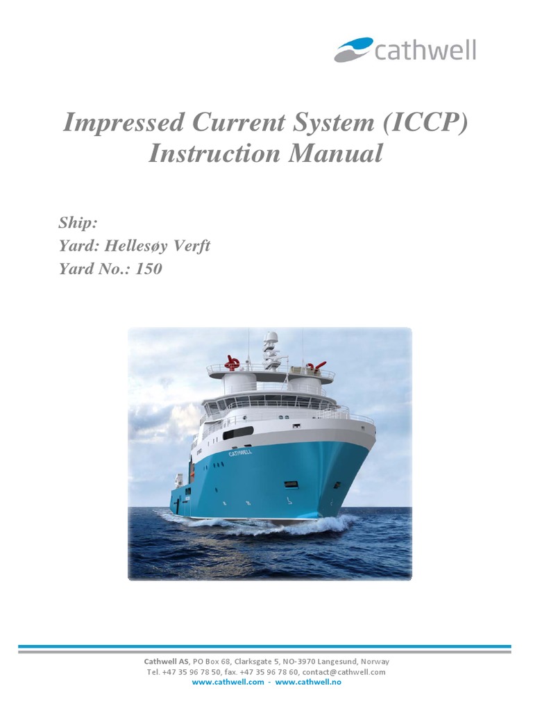 Impressed Current System ICCP Instruction Manual CCEL Control Unit 100A ...