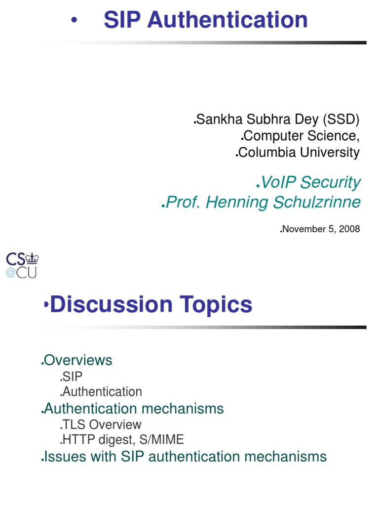 Sip Authentication Pdf Session Initiation Protocol Transport Layer Security 1139