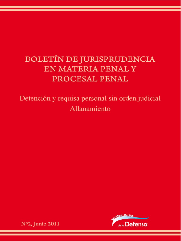Jurisprudencia - Detencion y Requisa Personal Sin Orden | Descargar ...