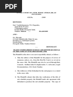 Civil Suit Plaint Draft Format | PDF | Lawsuit | Cheque