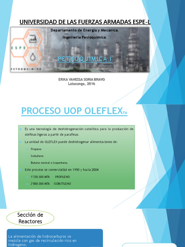 Proceso Uop Oleflex | PDF | Catálisis | Motor a reacción