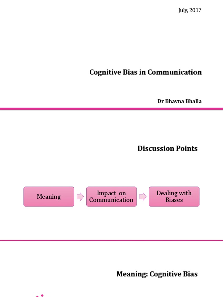 Cognitive Bias in Communication | PDF