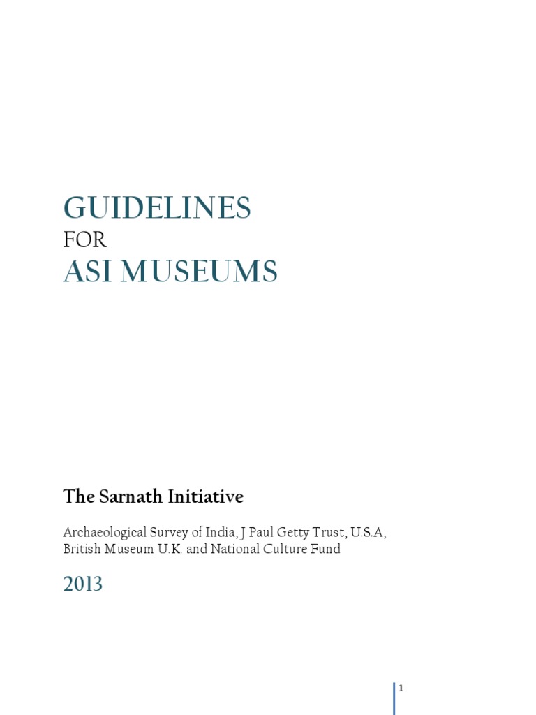 Guidelines ASI Museums 14 | PDF | Museum | Preservation (Library And ...