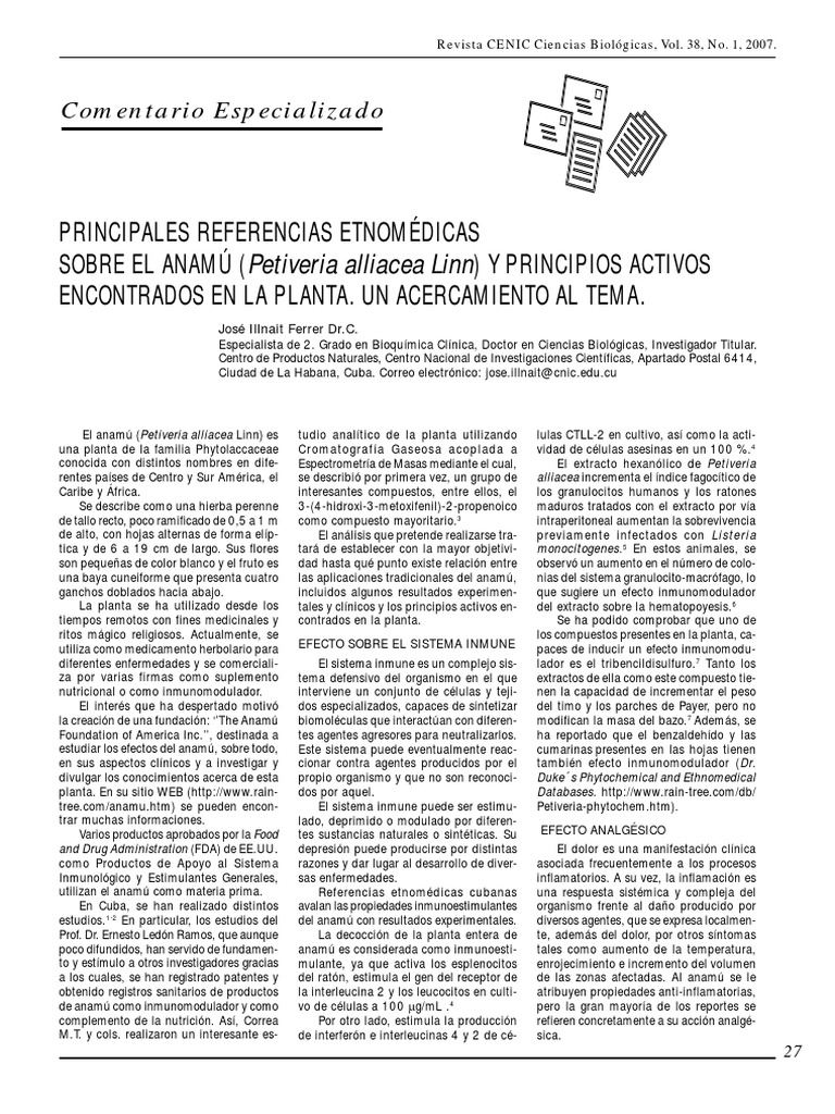 Aqnamú Ó Mapurite | PDF | Sistema inmune | Plantas