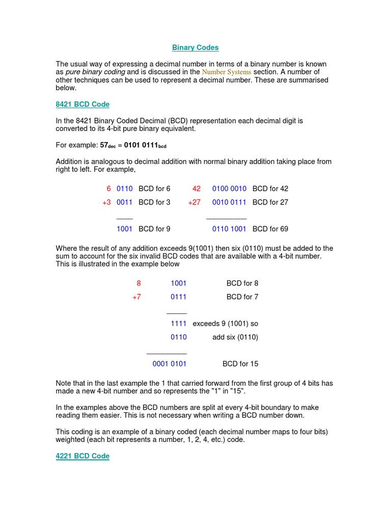 Codigo 4221 | PDF | Binary Coded Decimal | Computer Engineering