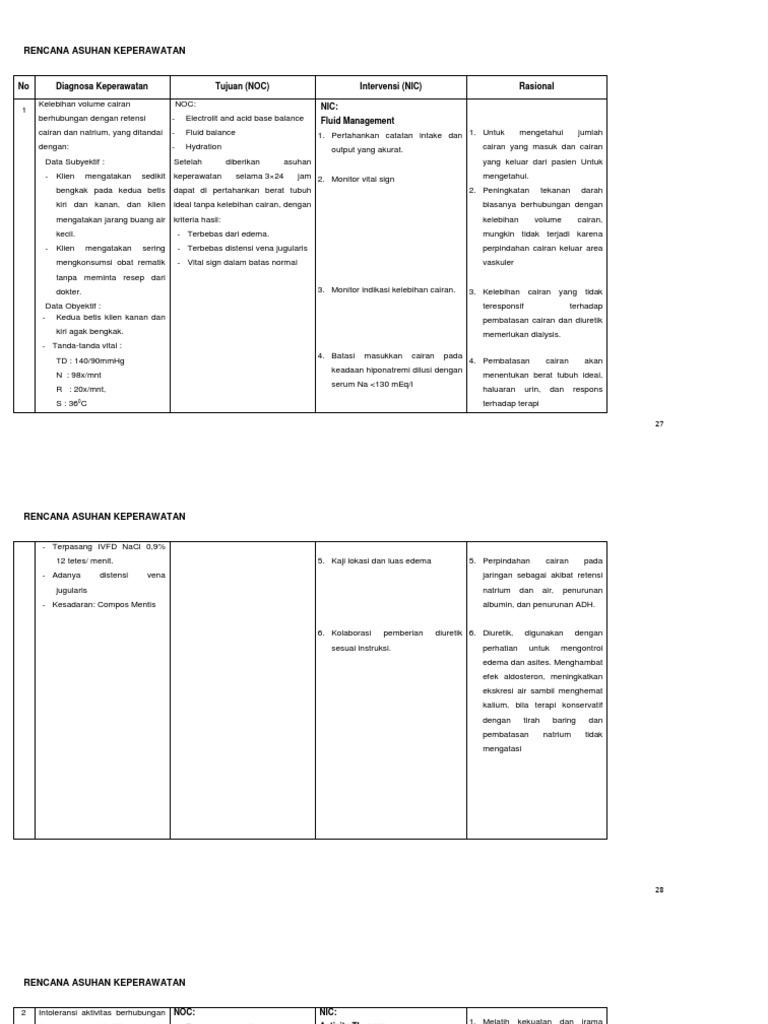 Rencana Keperawatan | PDF