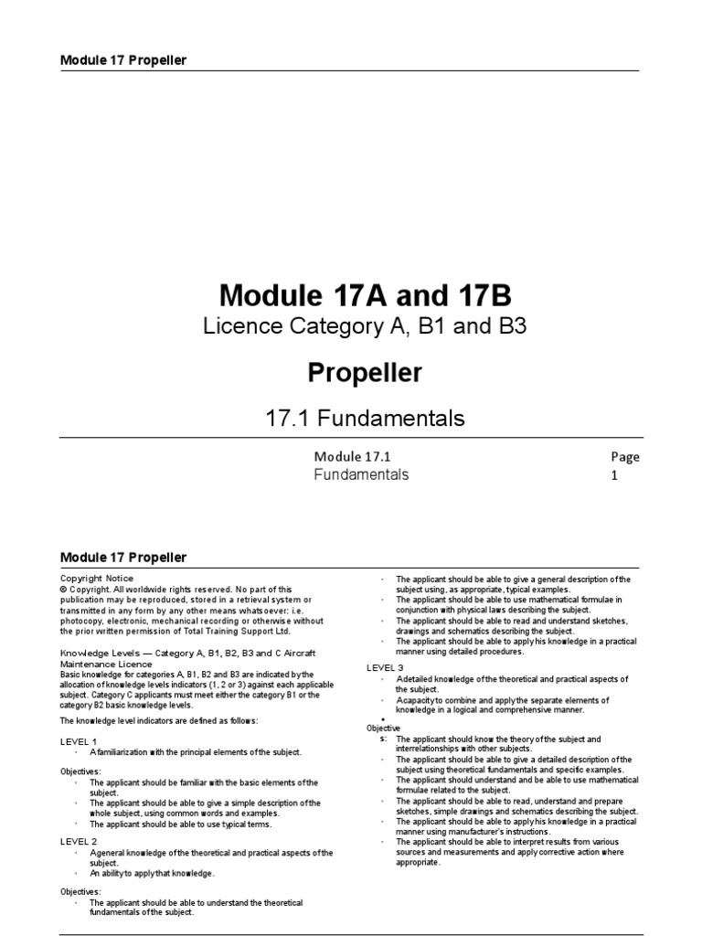 Module 17 Fundamentals | PDF | Propeller | Aircraft