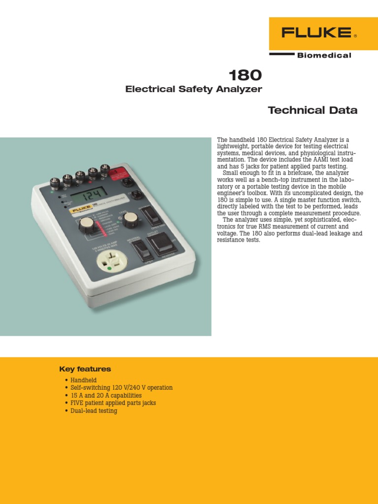 1323303004+fluke Biomedical 180 Electrical Safety Isolation Tester ...