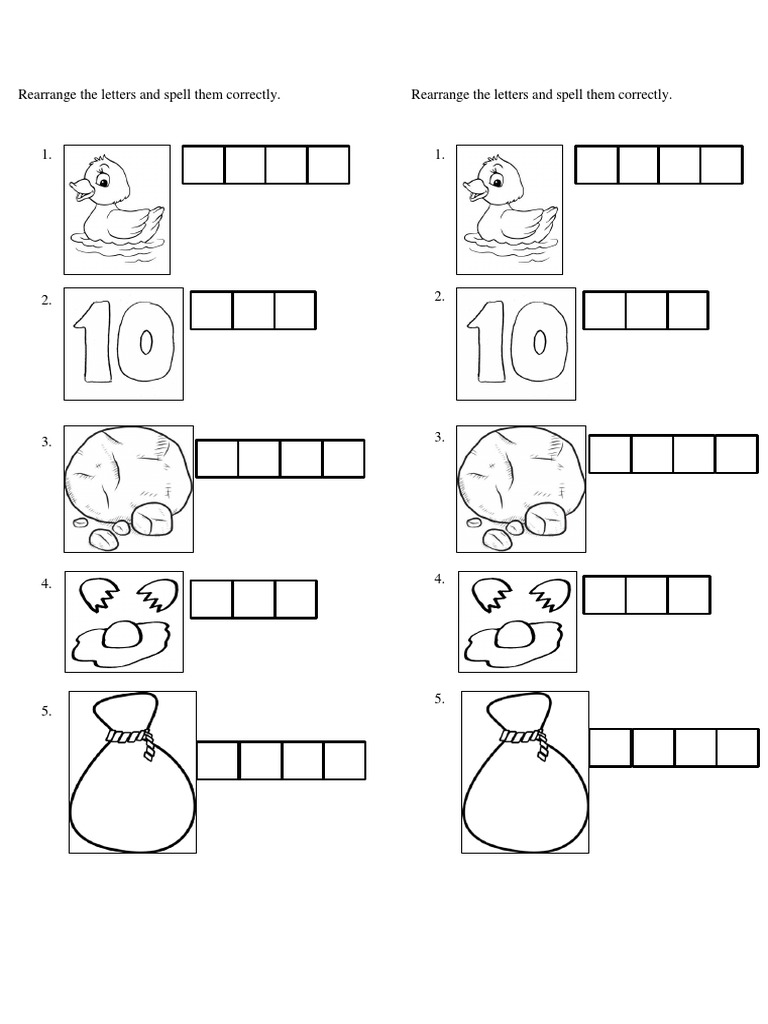 Rearrange The Letters and Spell Them Correctly. Rearrange The Letters ...