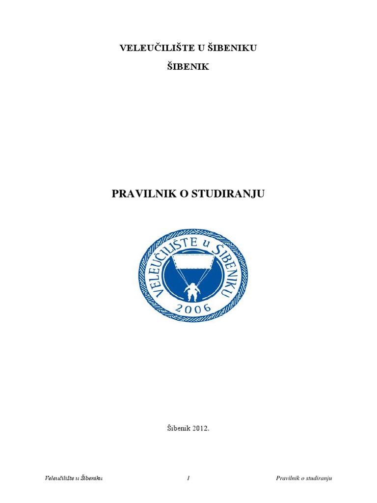Pravilnik o Studiranju VUS | PDF