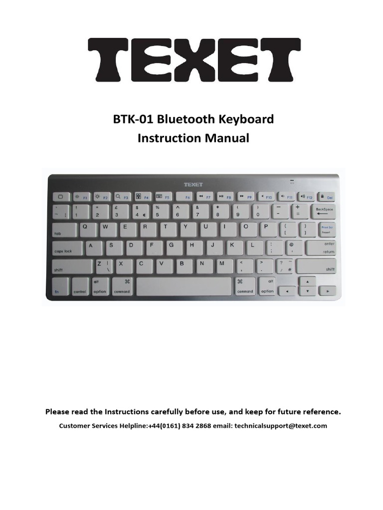 BTK-01 M | PDF | Computer Keyboard | Bluetooth