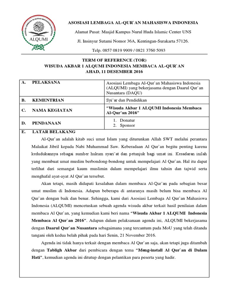 TOR Pembicara-1 | PDF