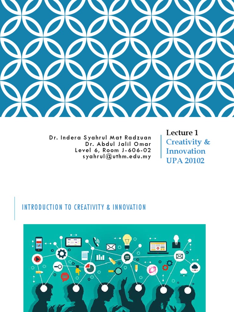 Lecture 1 - Introduction To Creativity and Innovation | PDF | Insight ...
