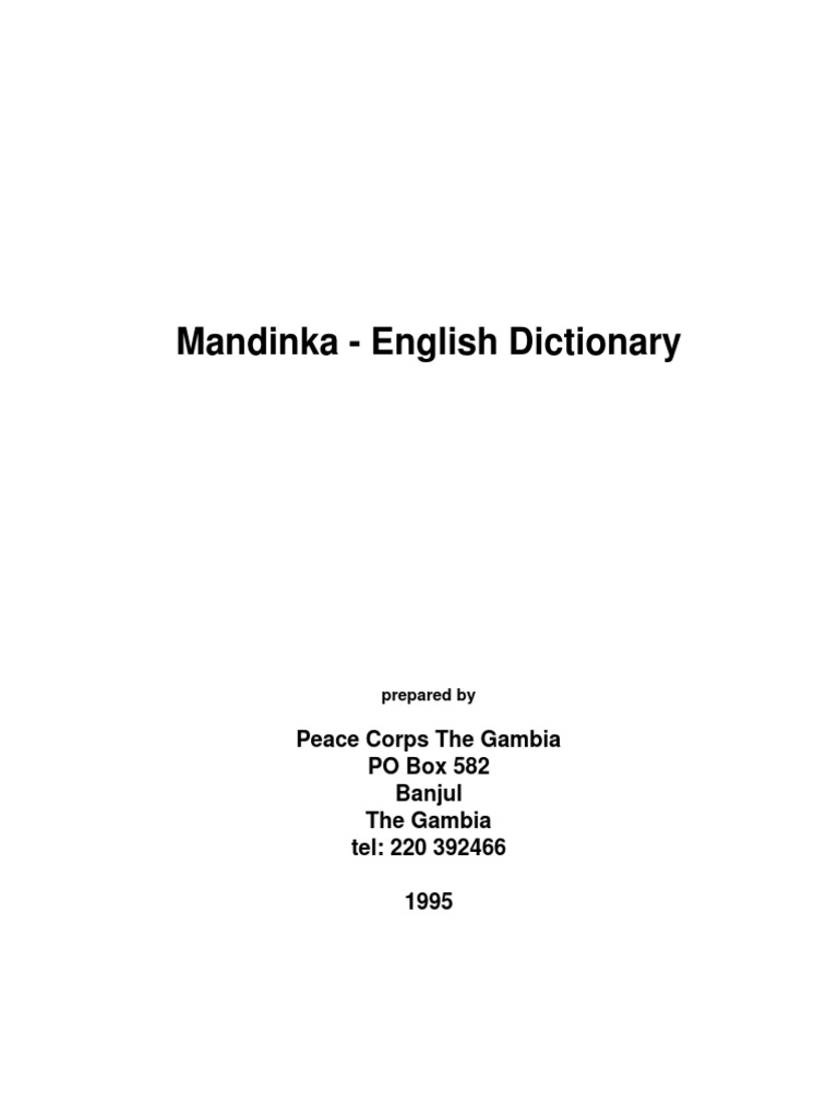 Mandinka PDF | PDF