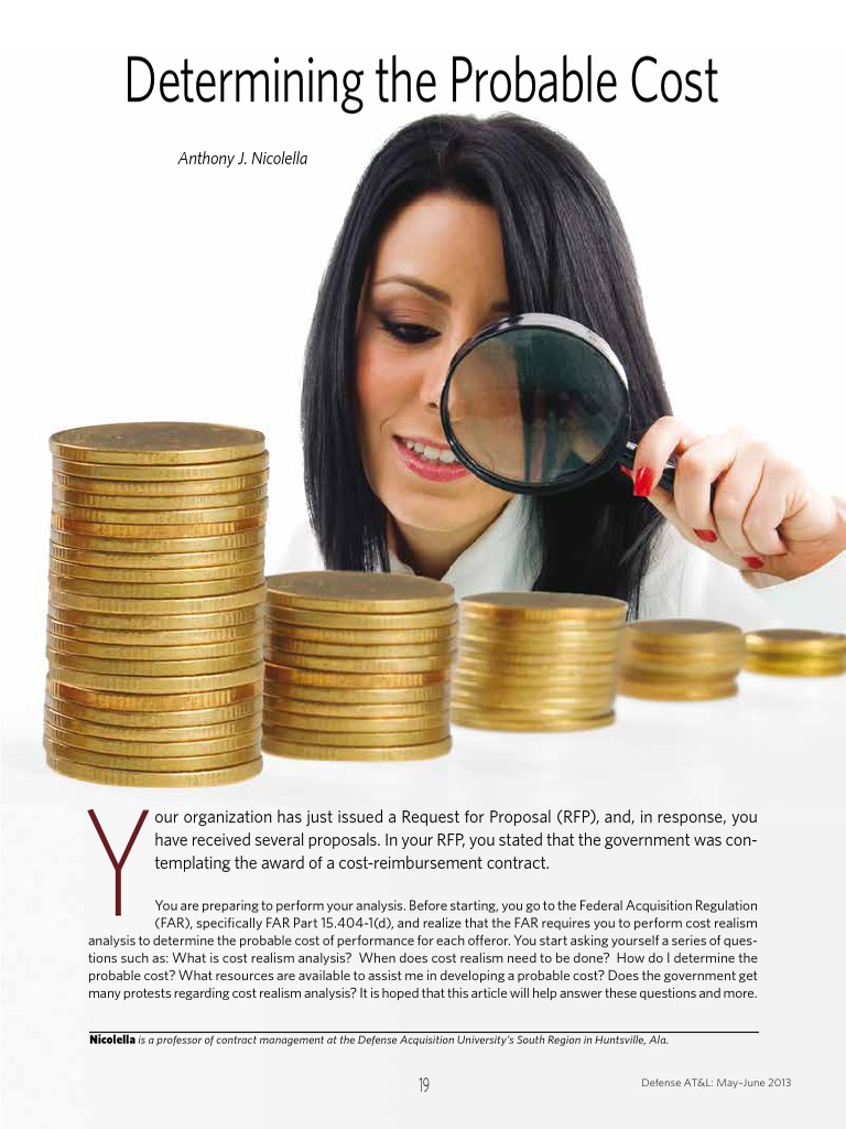 Determining The Probable Cost: Anthony J. Nicolella | PDF | Offer And ...