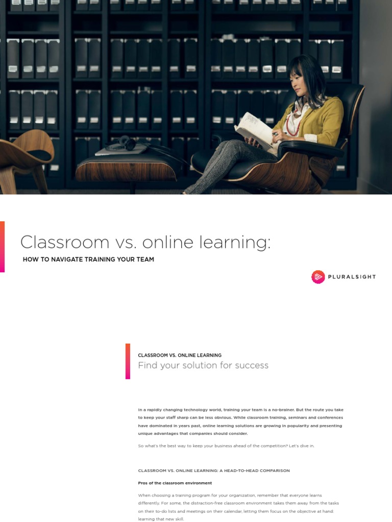 Classroom Vs Online Learning | PDF | Educational Technology | Classroom