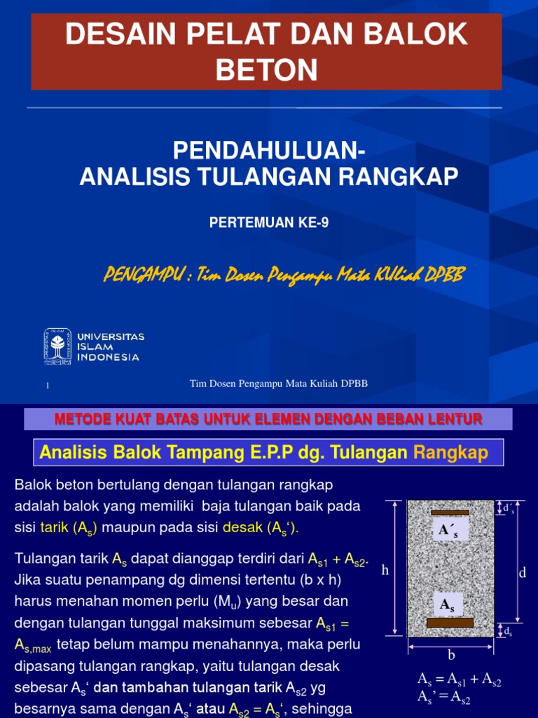 Analisis Balok Tulangan Rangkap | PDF