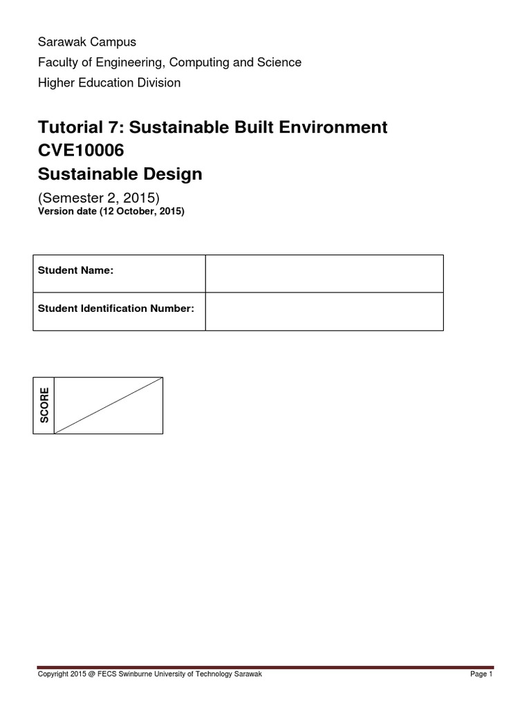 Tu7 Sustainable Built Environment Answers PDF | PDF | Green Building ...